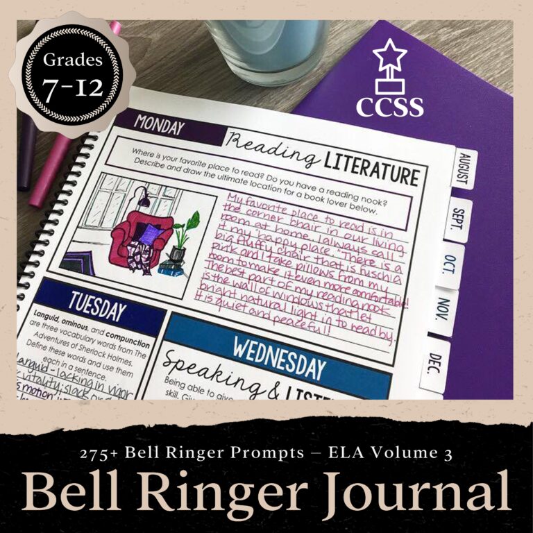 Title: Bell Ringer Journal for the Entire School Year: 275 Prompts ...