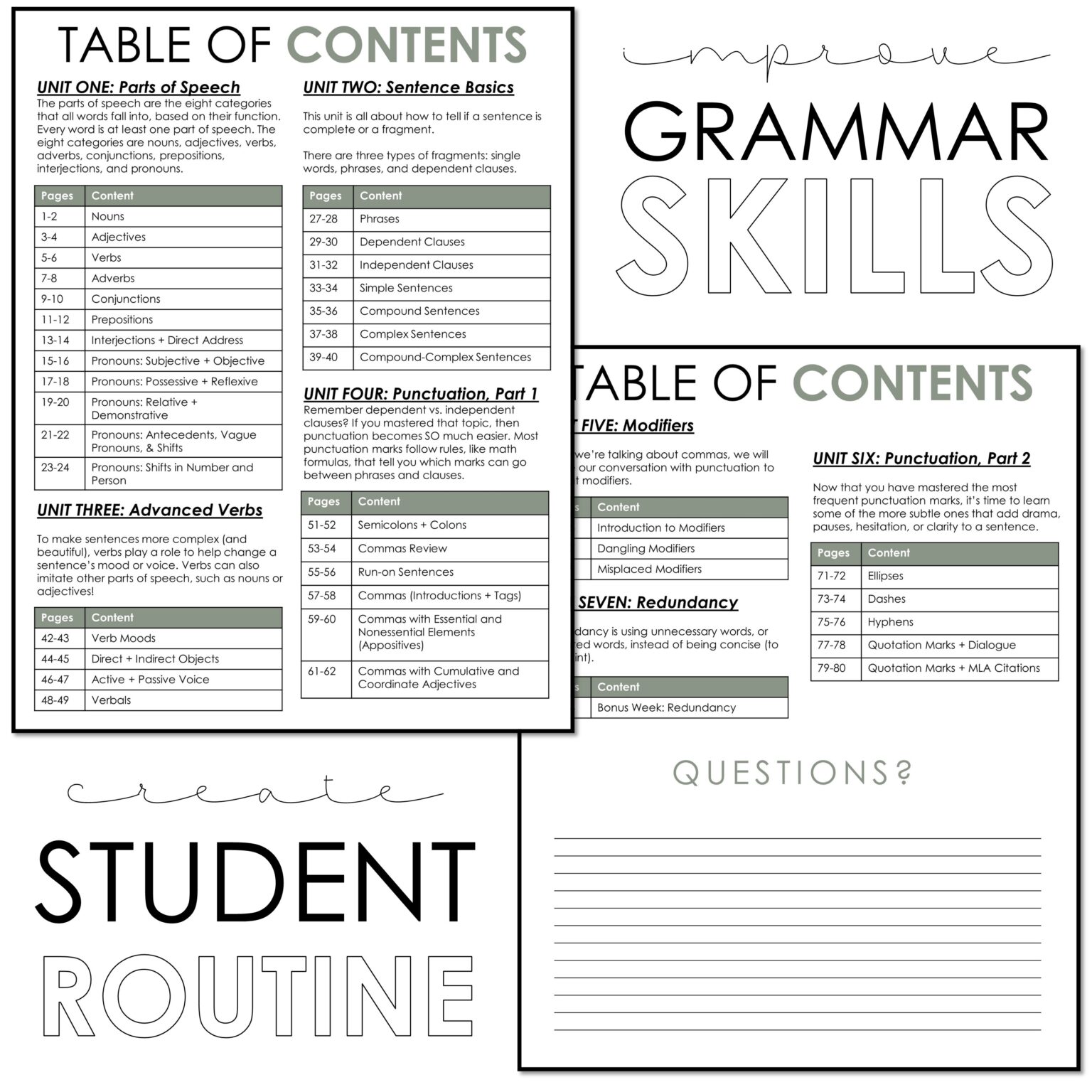 Grammar Bell Ringer Journal for Entire School Year GRADES 6-12 Digital ...