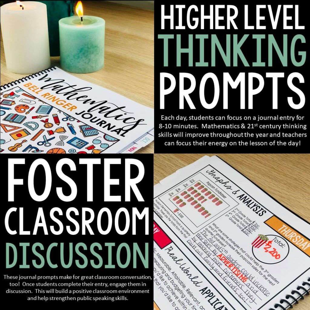 Math Bell Ringer Journal: 4th & 5th Grade Morning Work (DIGITAL ...